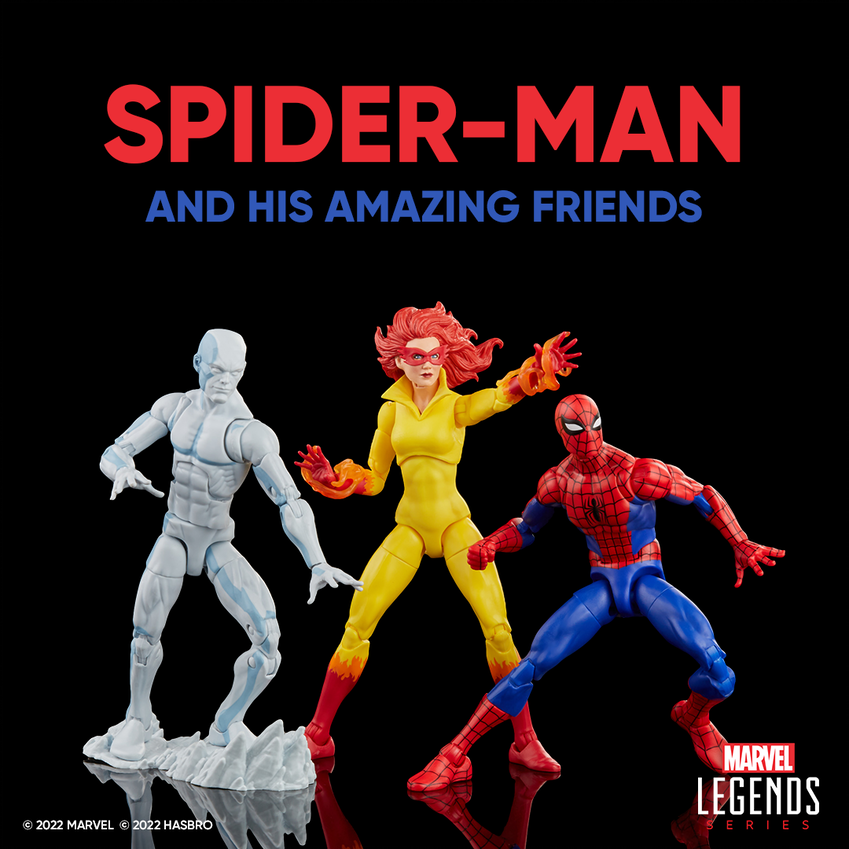 Spiderman and his amazing friends: IceMan & Firestar 3 pack Marvel ...